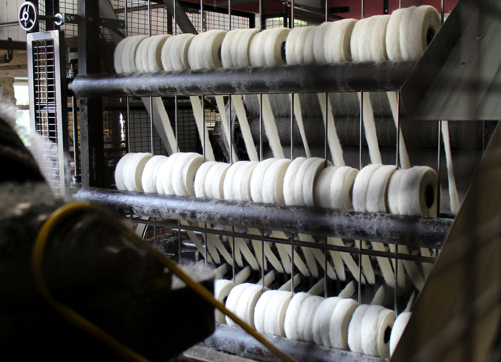 Production at the Woolmill - Carding – Knockando Woolmill